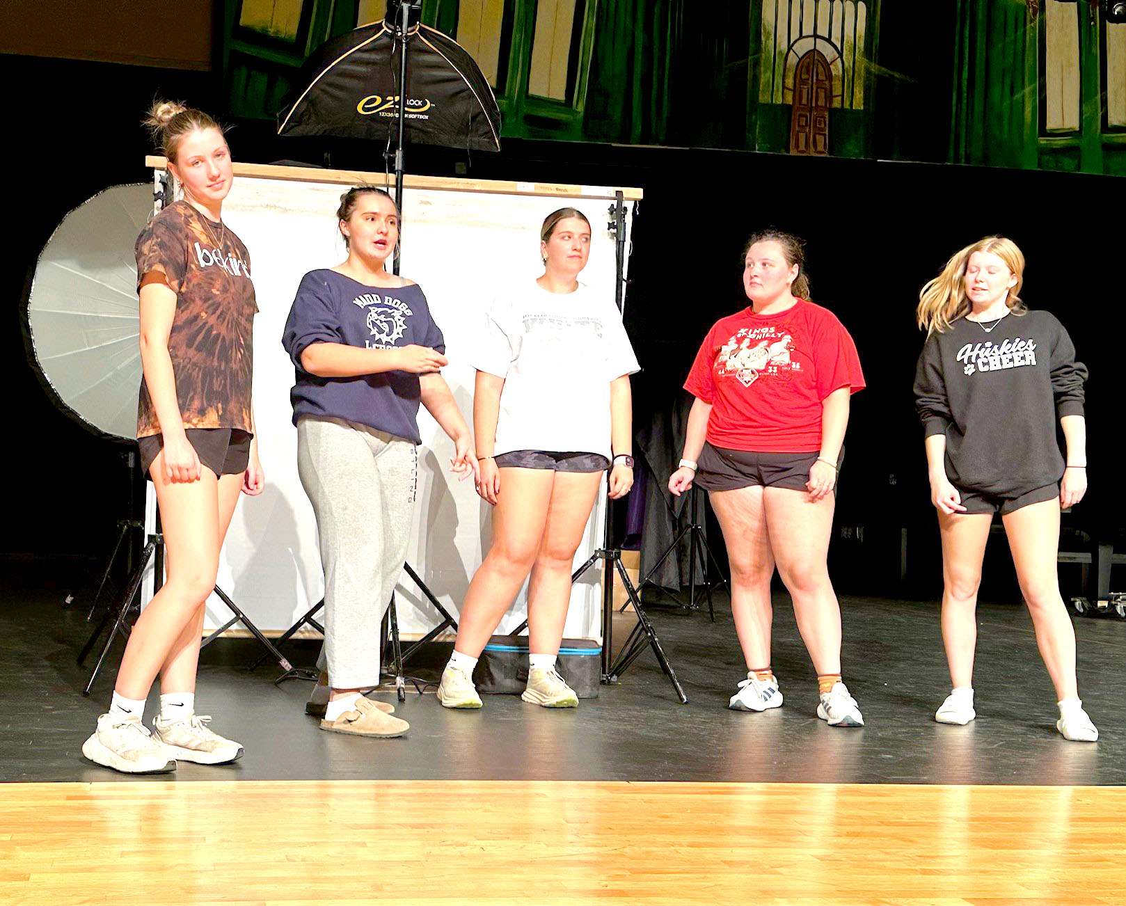 L-R- Ava Shank, Hannah Sharp, Gracelynn Beckenbaugh, Anna Miner, and ...
